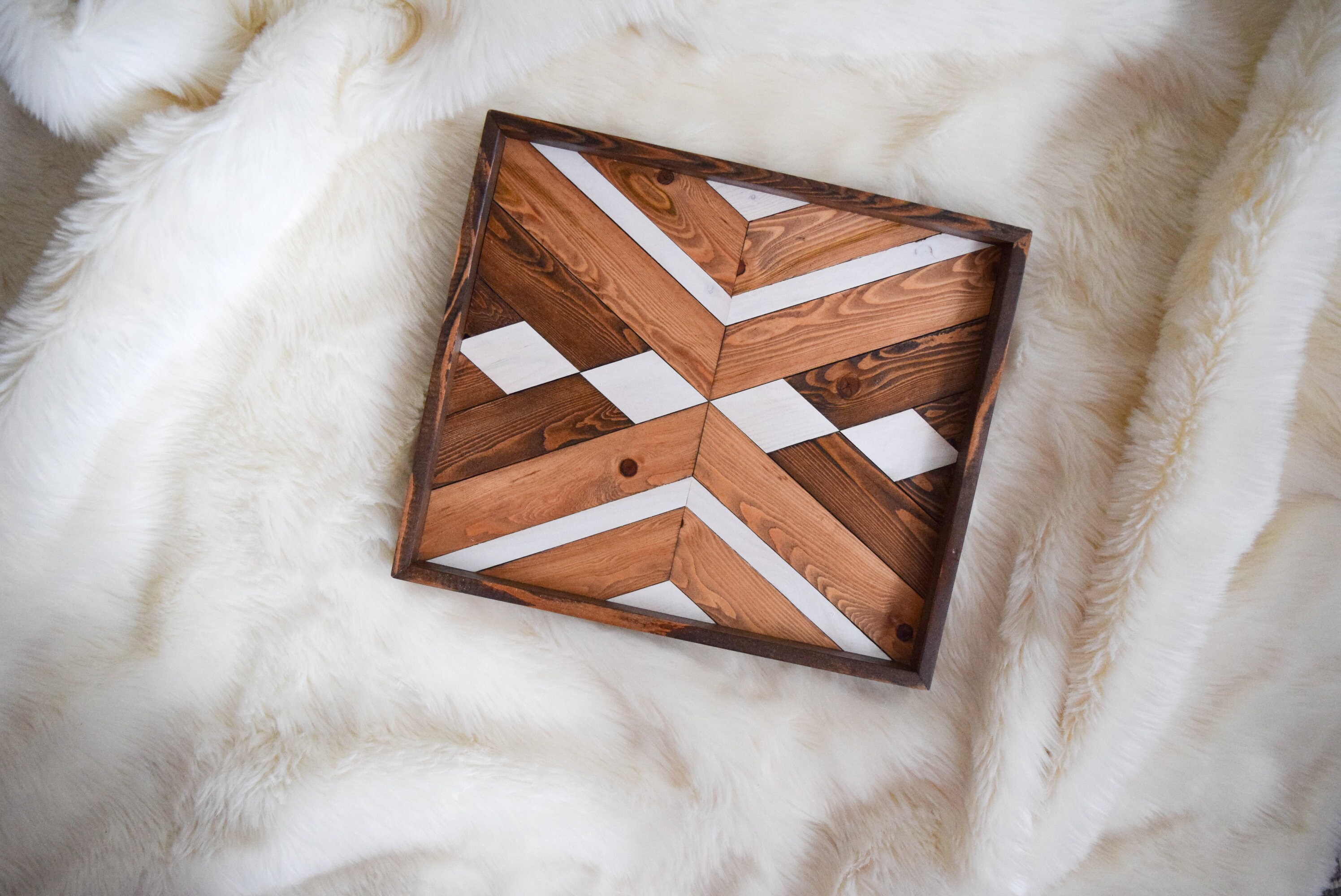 CALICO Wood Tray Geometric Wood Wall Art Wood Catch All | Etsy