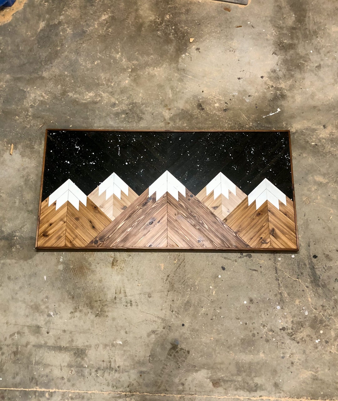 ALPINE Wood Wall Art - Wood Headboard - Geometric Wooden Artwork for ...