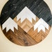 TWILIGHT Wood Wall Art Handmade Round Mountain Wall Hanging - Etsy