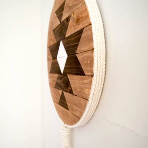 CARME Wood Wall Art - Macrame Wall Hanging - Boho Wood Art - Round ...