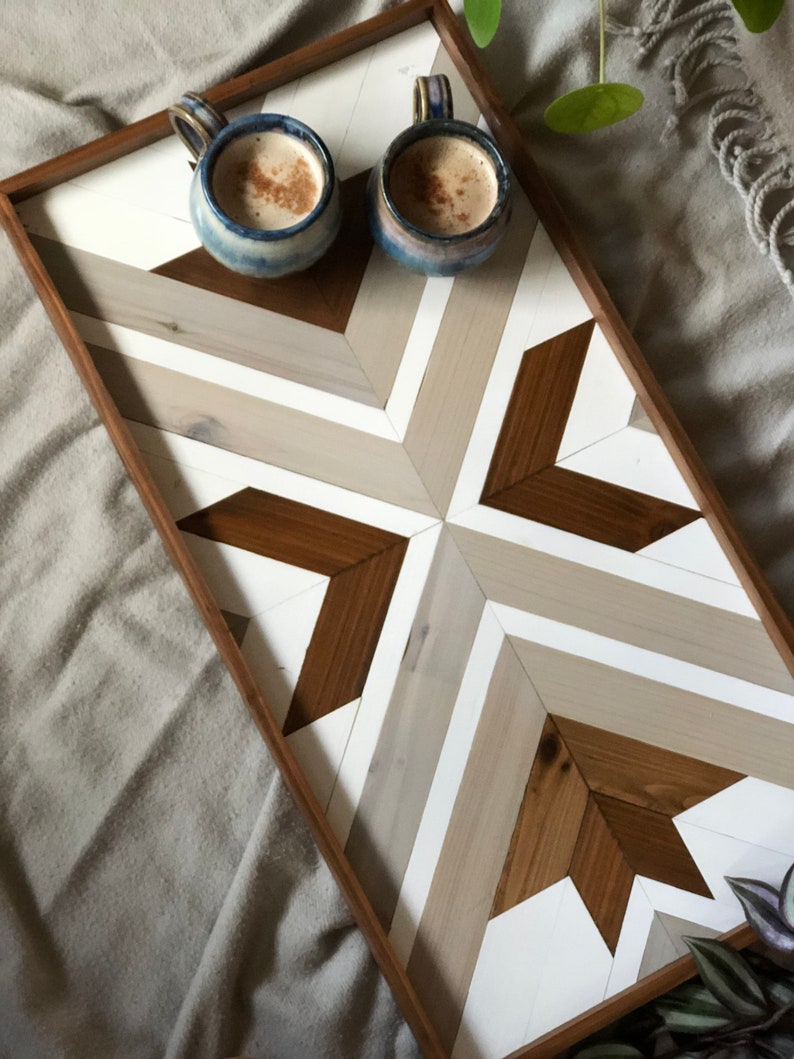 ALPINE GLOW Wood Tray Modern Serving Tray Breakfast Tray | Etsy