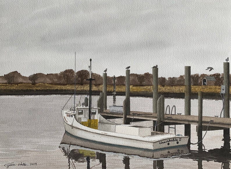 Unsinkable II - Archival Giclée Print of Original Painting, Deadrise ...