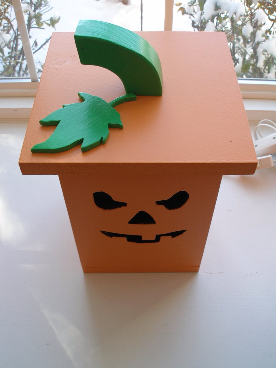 Pumpkin Box With Light - Jack O Lantern - Etsy