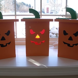 Pumpkin Box With Light - Jack O Lantern - Etsy