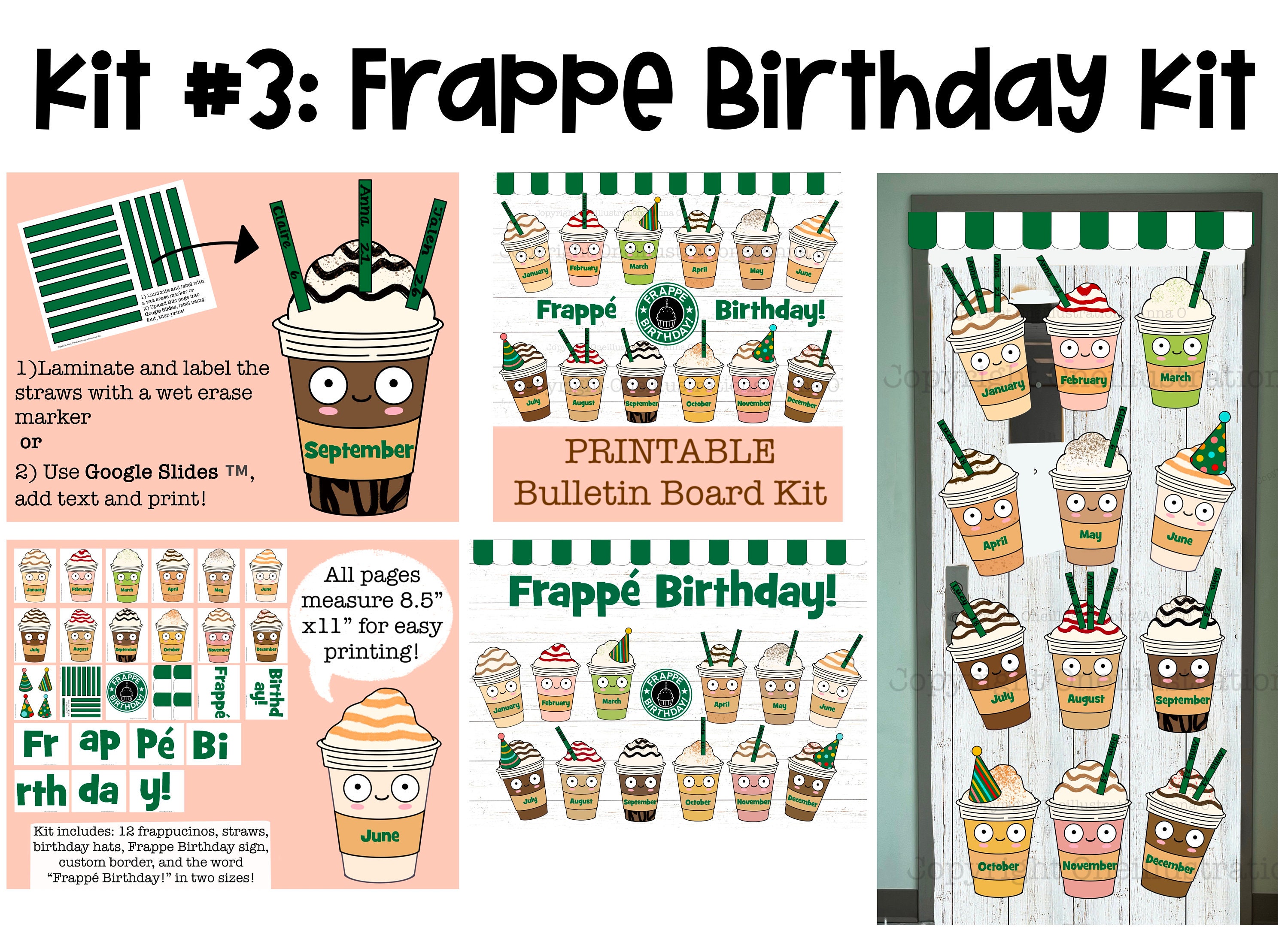 Coffee Shop Theme Bulletin Board BUNDLE: Coffee Shop Printable Decor ...