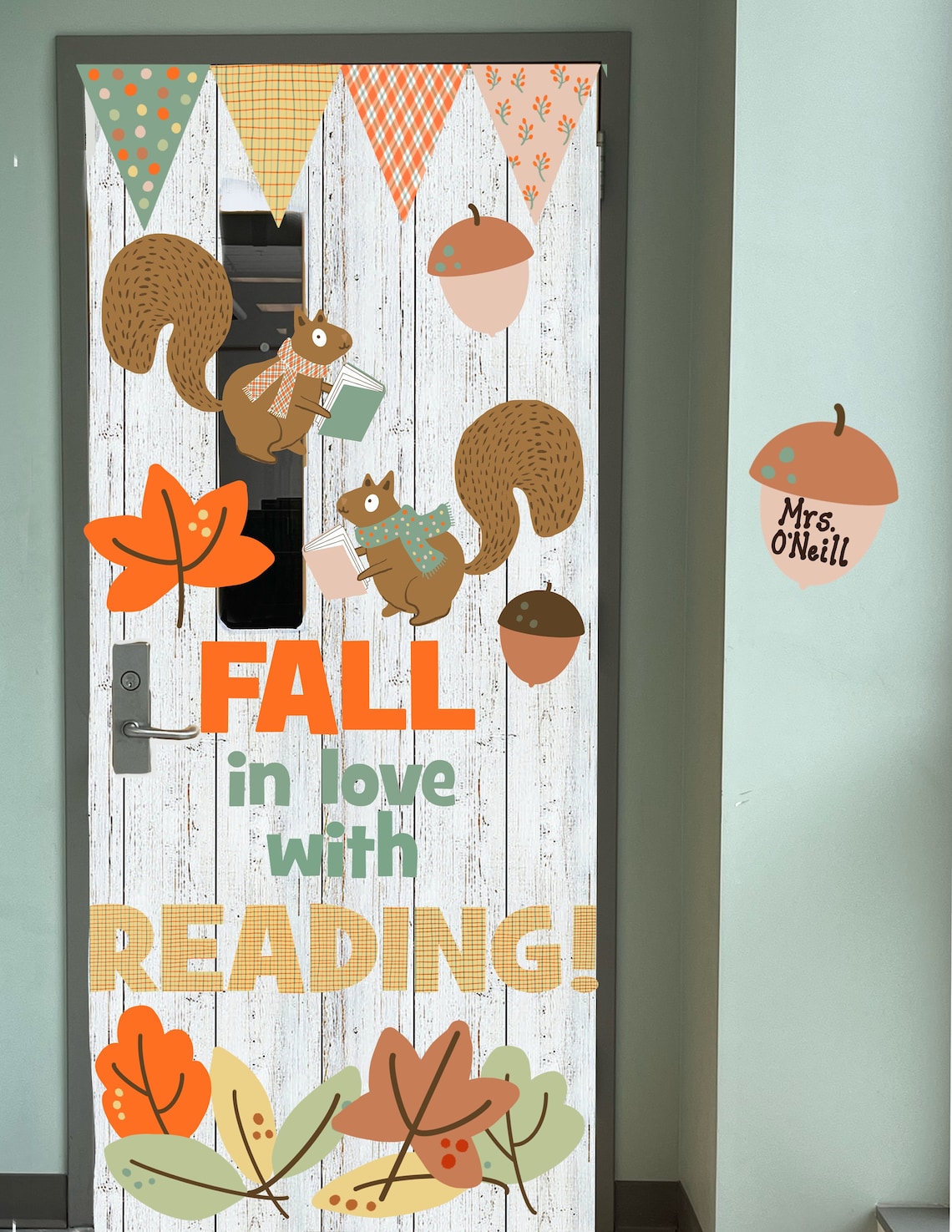 FALL in Love With Reading Bulletin Board Room Decor Door - Etsy
