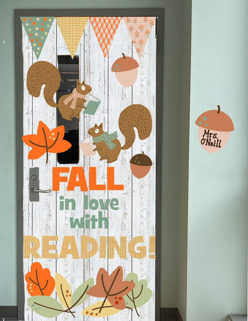 FALL in Love With Reading Bulletin Board Room Decor Door - Etsy