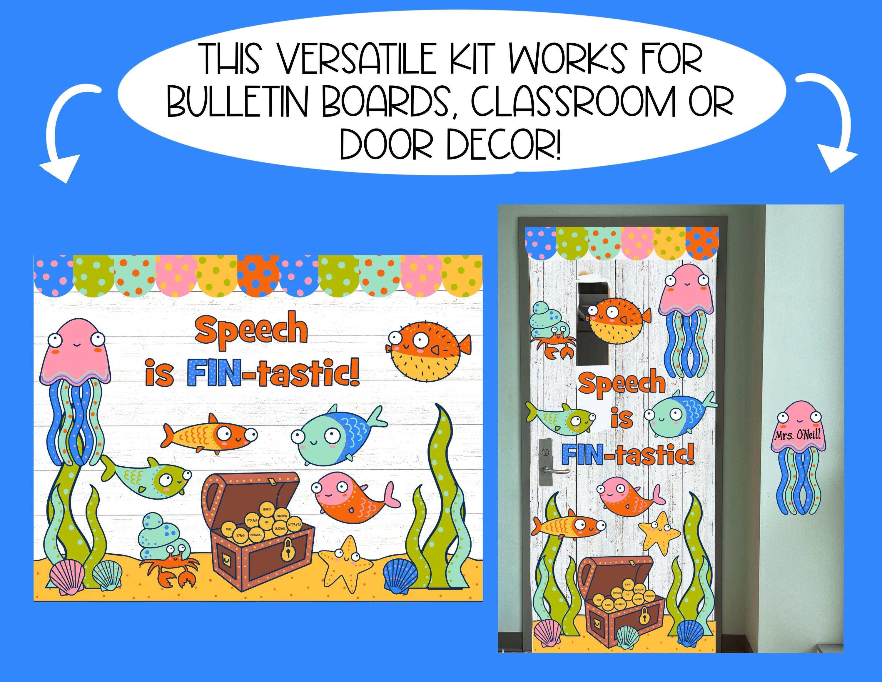 Speech Therapy is Fin-tastic Bulletin Board and Door Decor Kit, Ocean ...