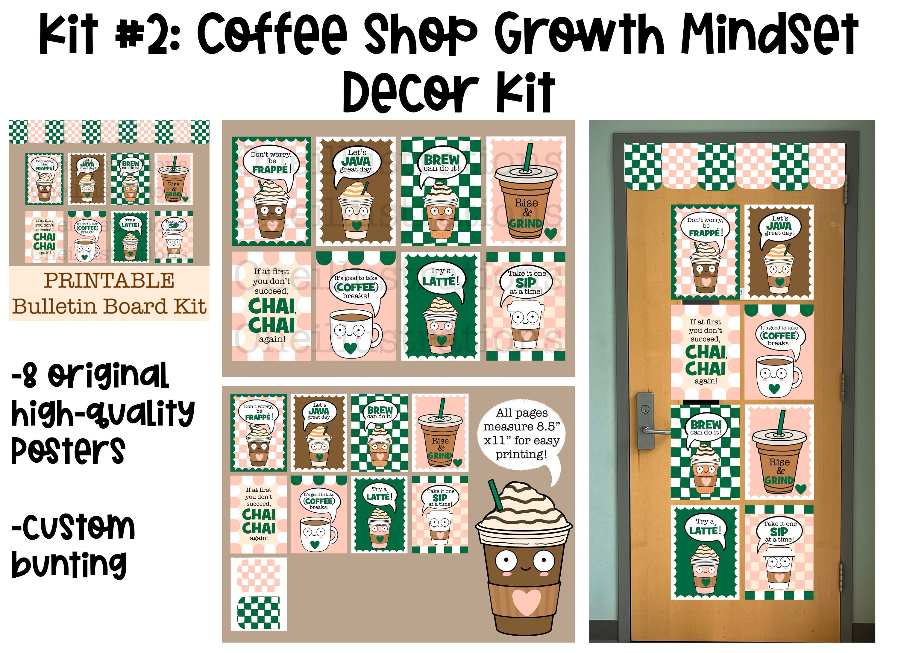 Coffee Shop Theme Bulletin Board BUNDLE: Coffee Shop Printable Decor ...