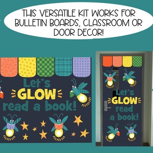 Let’s GLOW Read a Book Bulletin Board/door Decor, Classroom Wall Art ...