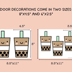 Boba and Matcha Tea PRINTABLE PDF Student Name Plate for RA College ...