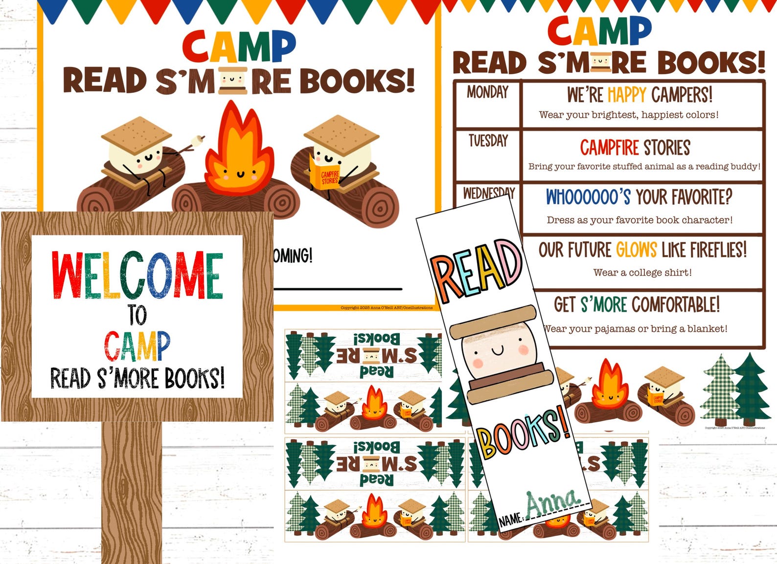 Camp Read S’more Books Reading Week Bundle Includes Daily Themes ...