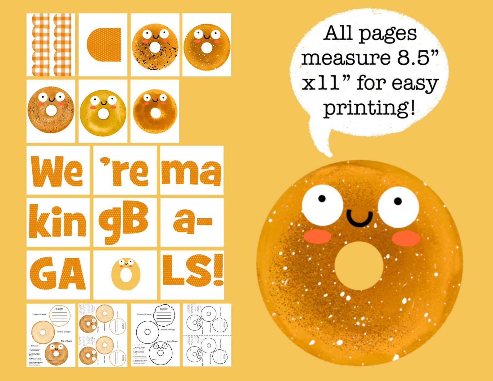 We’re Making Ba-goals! Goal Setting Bulletin Board and Door Decor Kit ...