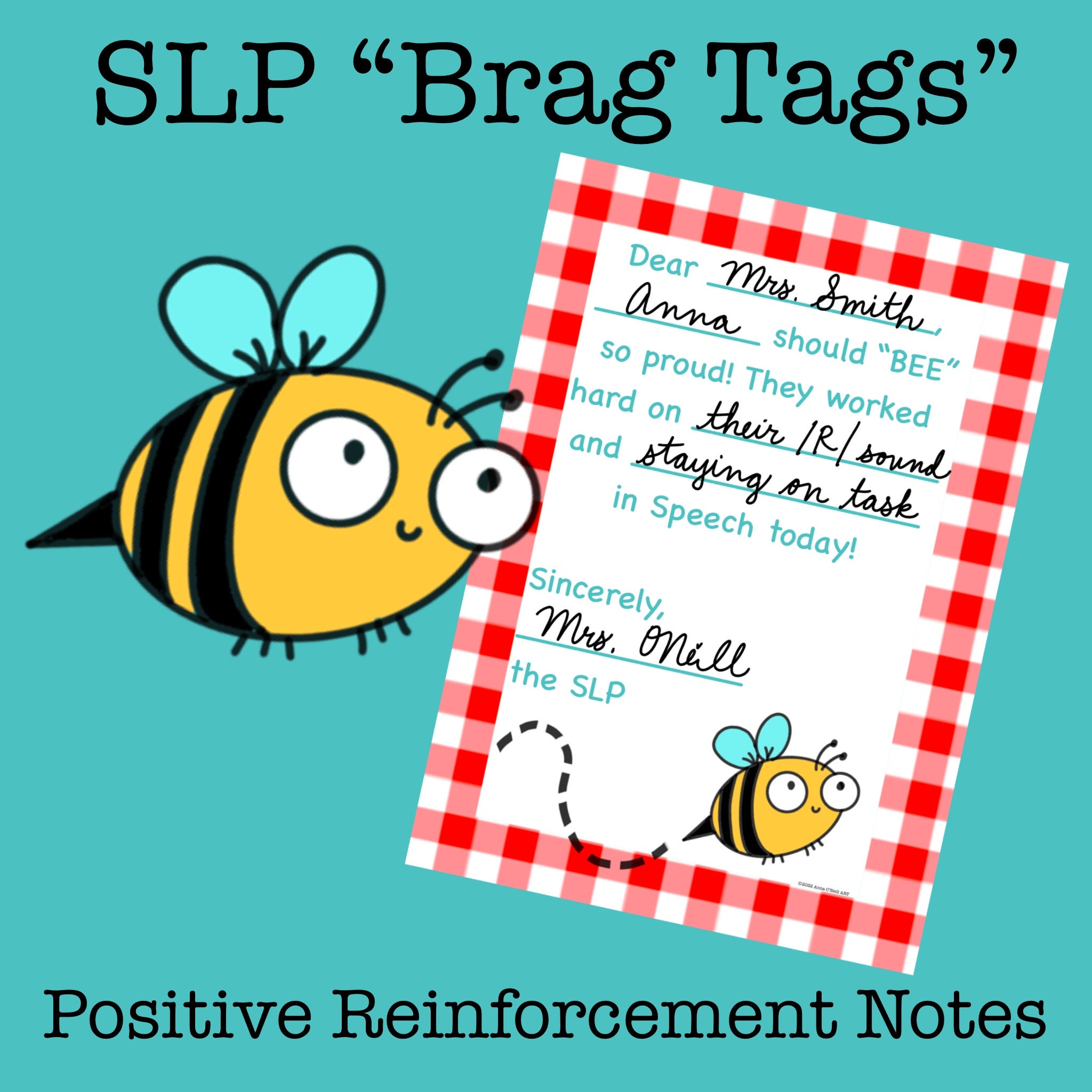 Speech Therapy brag Tags, Positive Reinforcement Letter/notes, Speech ...