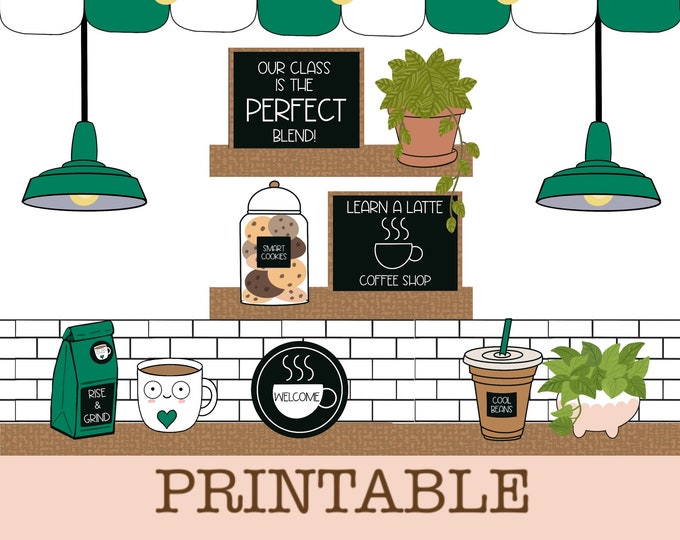 Coffee (dark) Bulletin Board Border 5 Printable Designs - Etsy