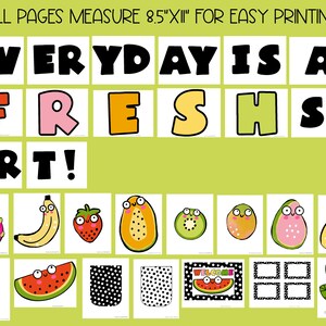 Everyday is a FRESH Start Cute Fruit Growth Mindset Bulletin Board Kit ...