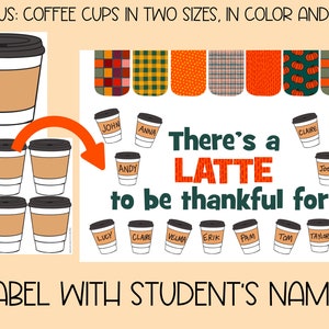 There’s a LATTE to Be Thankful for Bulletin Board/door Decor Kit for ...