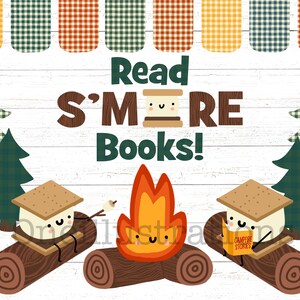 Read S’MORE Books Bulletin Board/door Decor Kit, Camping Themed ELA ...