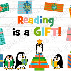 Reading is a GIFT Christmas Holiday Bulletin Board/door Decor Kit for ...