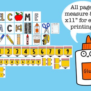 Welcome Back to School Bulletin Board and Door Decor Kit for Open House ...