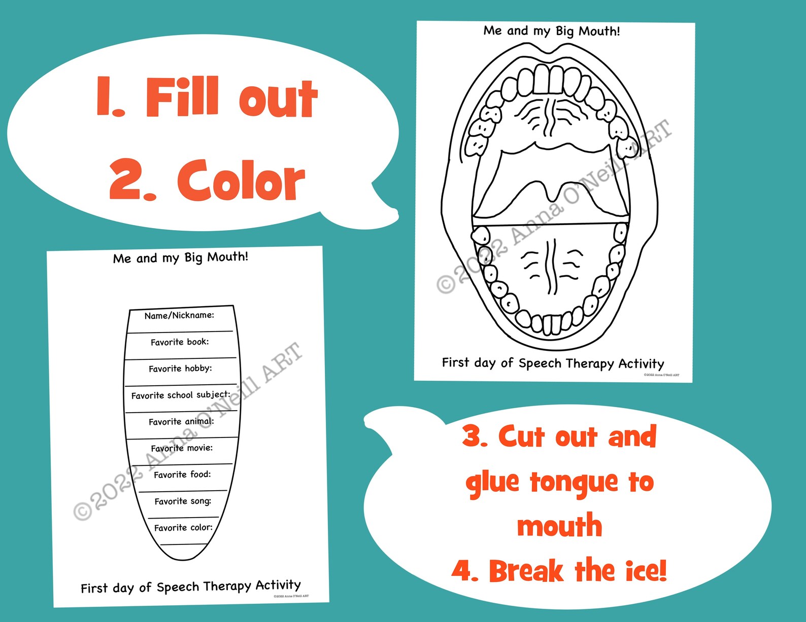 Me and My Big Mouth First Day of Speech Therapy, Beginning of the Year ...