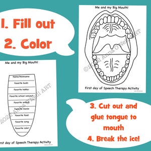 Me and My Big Mouth First Day of Speech Therapy, Beginning of the Year ...