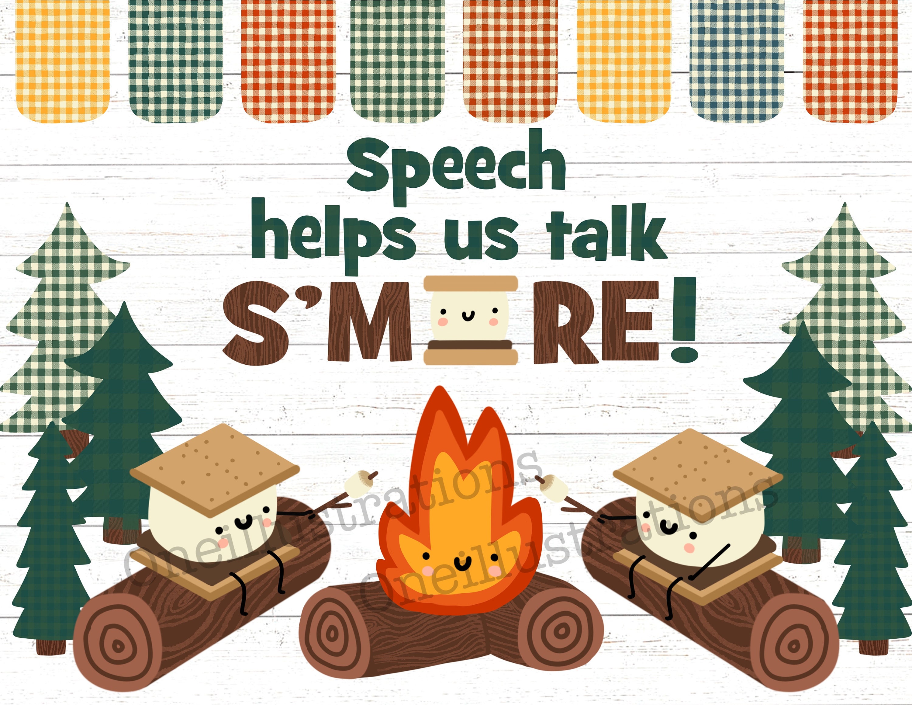 Speech Therapy Helps Us Talk S’MORE Bulletin Board/door Decor Kit ...