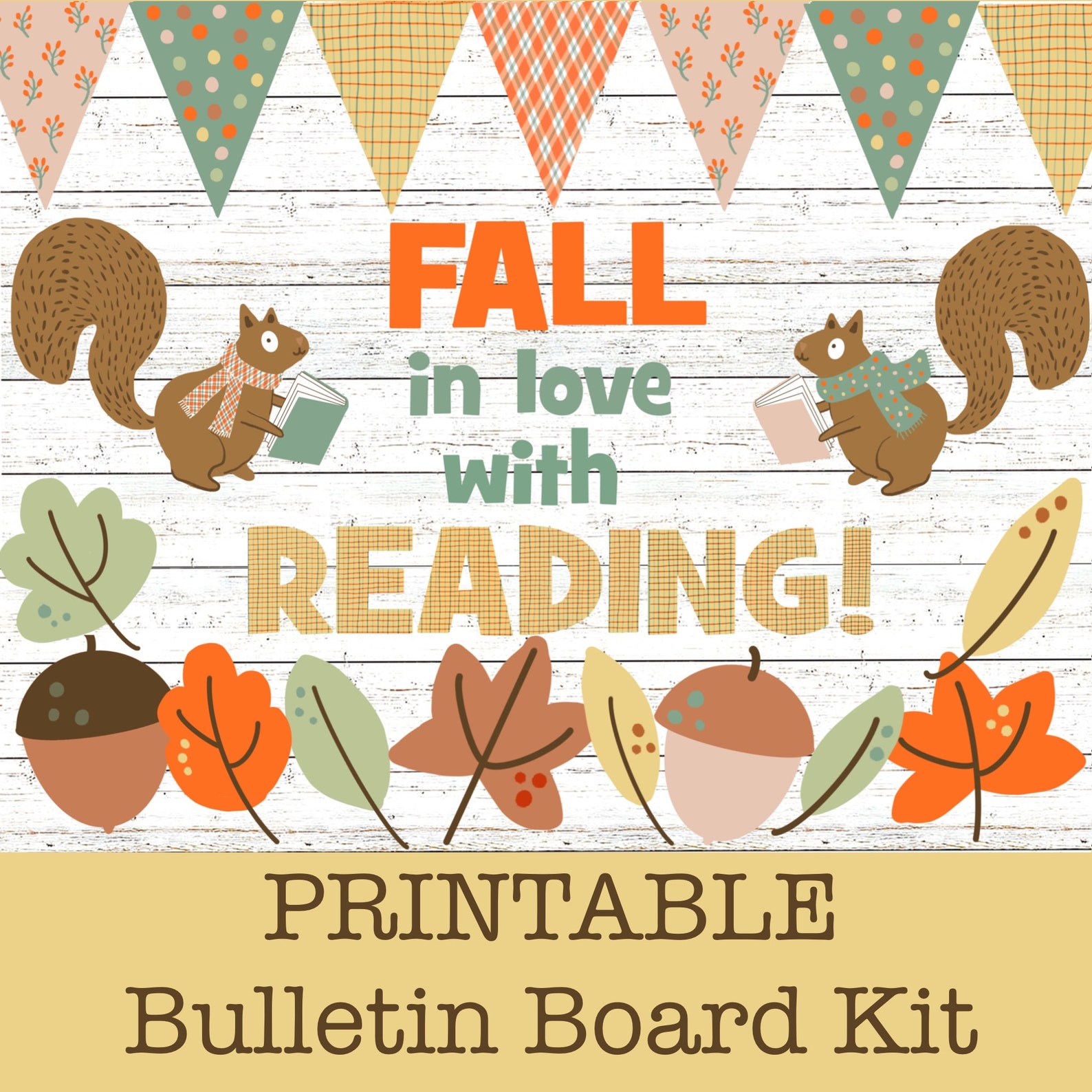 FALL in Love With Reading Bulletin Board Room Decor Door - Etsy