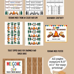 Camp Read S’more Books Reading Week Bundle Includes Daily Themes ...