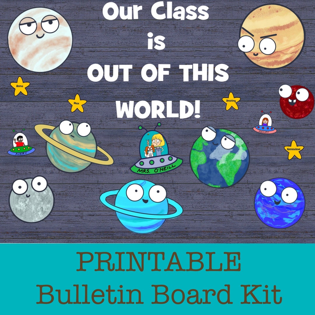 Our Class is Out of This World! Bulletin Board Kit, Customizable, Space ...