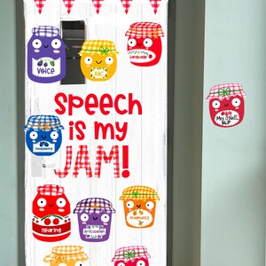 Speech is My JAM Speech Therapy Bulletin Board/door Decor Kit for ...