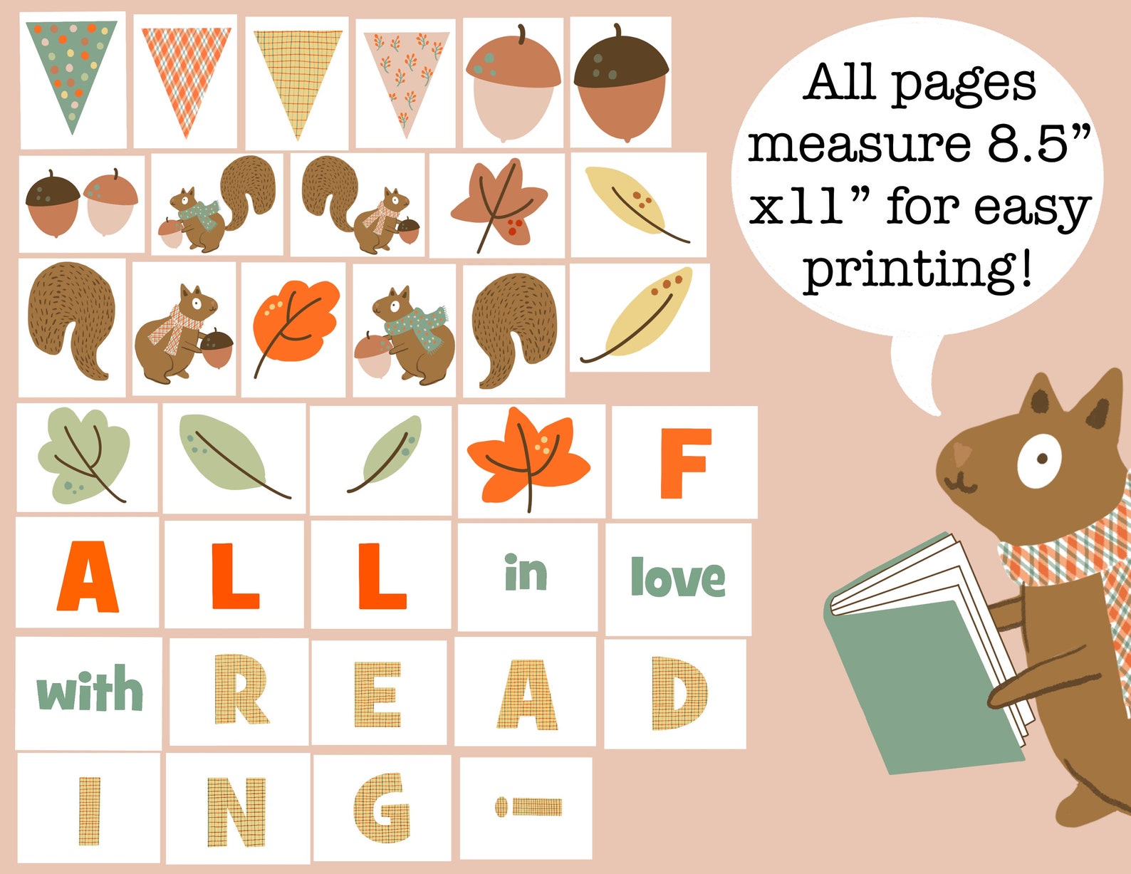 FALL in Love With Reading Bulletin Board, Room Decor, Door Decor ...