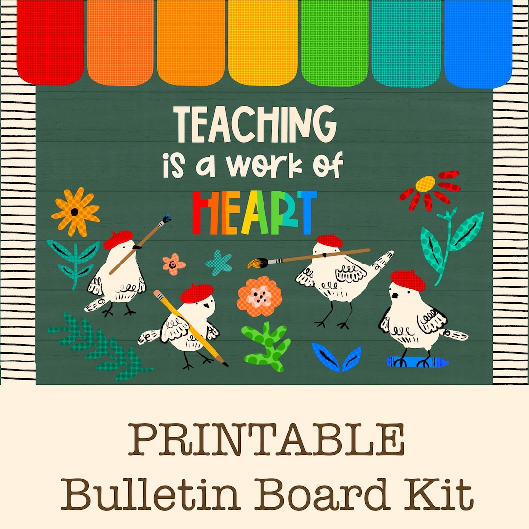 Teaching is a Work of HEART Bulletin Board Kit, Valentine’s Day ...