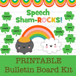 Speech Sham-rocks St. Patricks Day March Bulletin Board and Door Decor ...