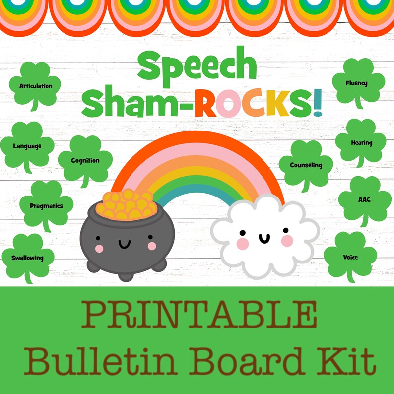 Speech Sham-rocks! St. Patrick’s Day March Bulletin Board and Door ...