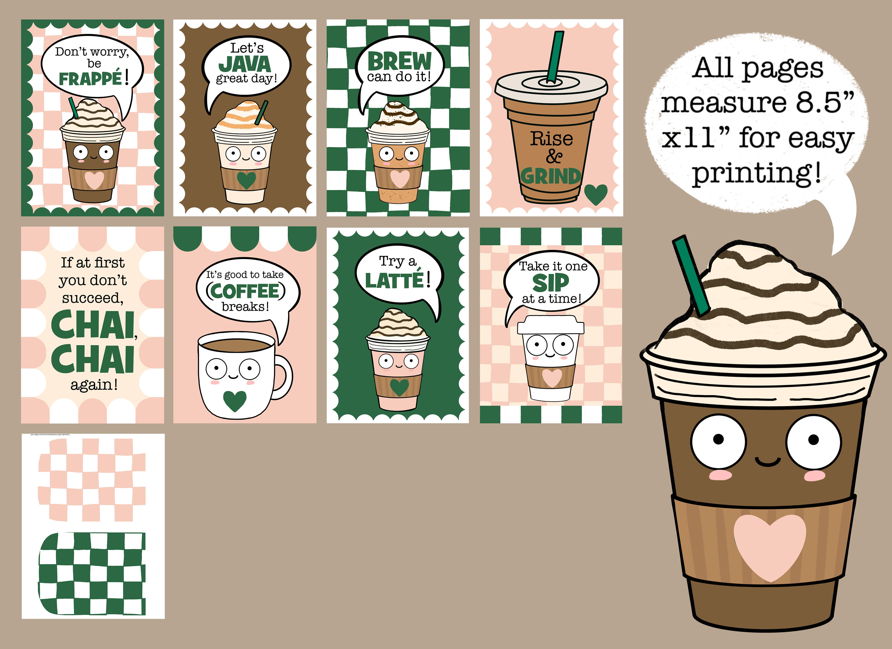 Coffee Shop Growth Mindset Classroom Poster Bulletin Board Kit, High ...