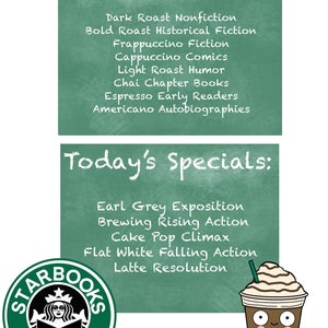 Starbooks Coffee Shop Reading Bulletin Board Classroom/door Decor for ...