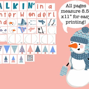 Winter Wonderland Snowman Bulletin Board Kit for Speech Therapy ...