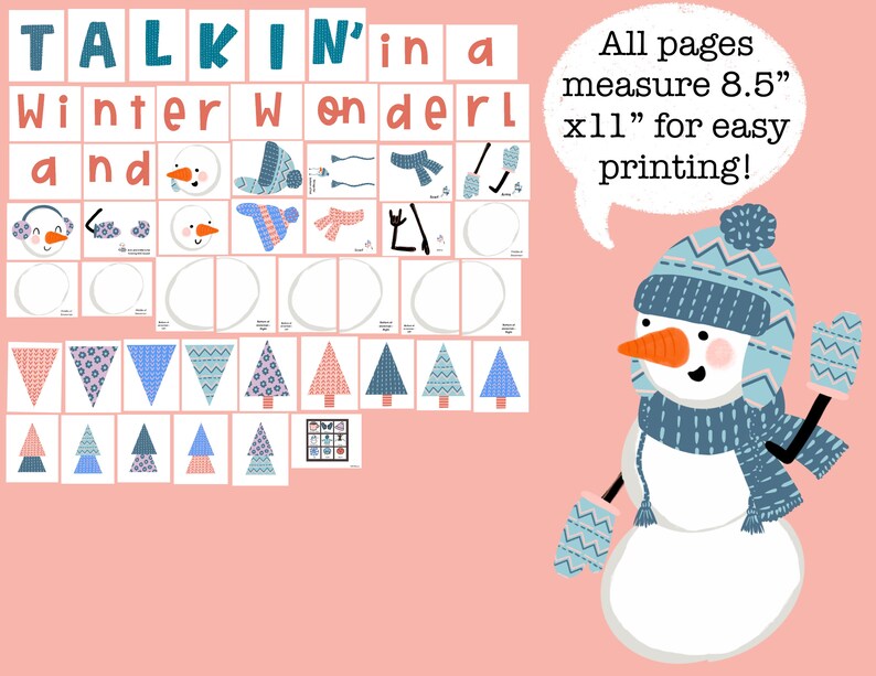 Winter Wonderland Snowman Bulletin Board Kit for Speech Therapy ...