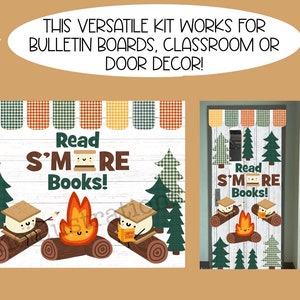Read S’MORE Books Bulletin Board/door Decor Kit, Camping Themed ELA ...
