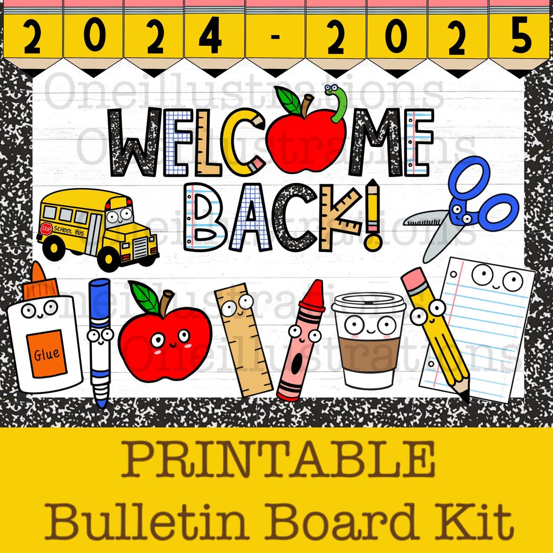 Welcome Back to School Bulletin Board and Door Decor Kit for Open House ...