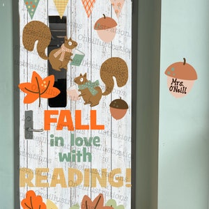FALL in Love With Reading Bulletin Board, Room Decor, Door Decor ...