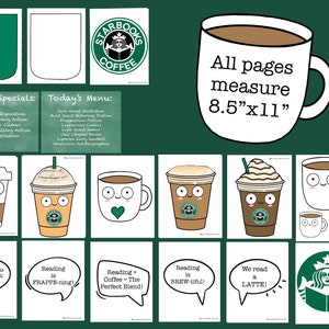 Starbooks Coffee Shop Reading Bulletin Board Classroom/door Decor for ...