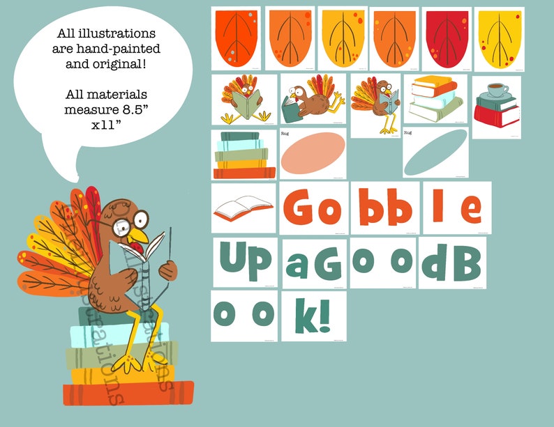 Thanksgiving Fall Reading Bulletin Board, Gobble up a Good Book ...