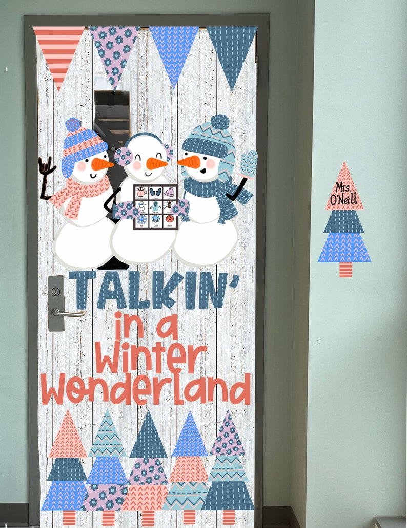 Winter Wonderland Snowman Bulletin Board Kit for Speech Therapy ...