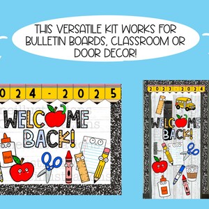 Welcome Back to School Bulletin Board and Door Decor Kit for Open House ...