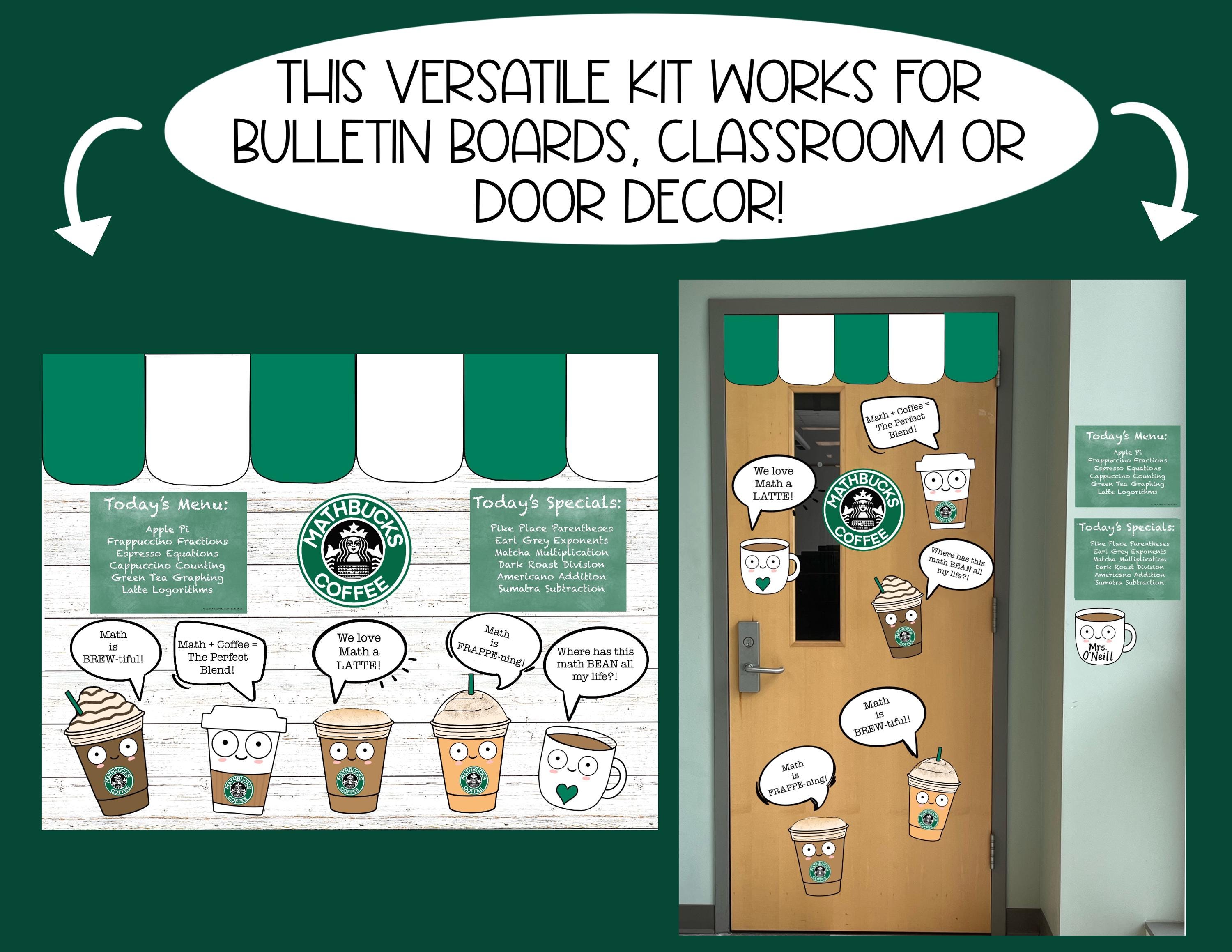 Starburst Coffee Bulletin Board and Door Decor Kit for Science Teachers ...