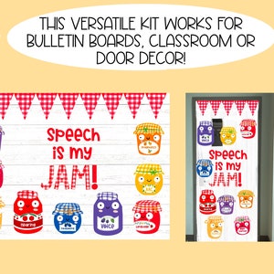 Speech is My JAM Speech Therapy Bulletin Board/door Decor Kit for ...