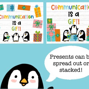 Communication is a Gift Christmas Holiday Speech Therapy Bulletin Board ...