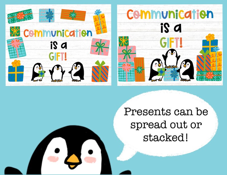 Communication is a Gift Christmas Holiday Speech Therapy Bulletin Board ...